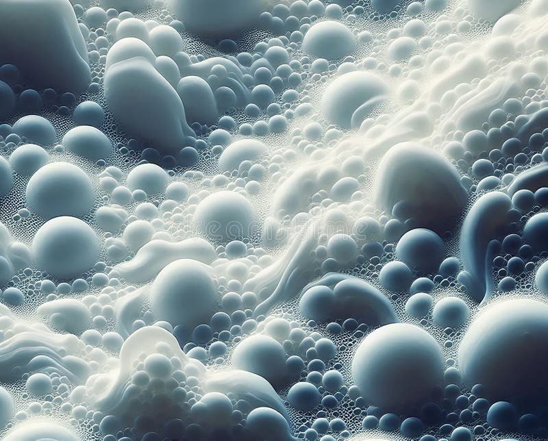 Texture of White Milk Foam, Milk Bubbles Stock Illustration ...