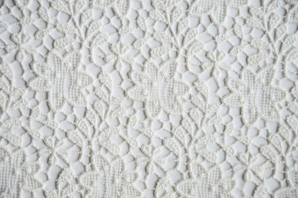 Texture of White Openwork Fabric on a White Background. Stock Photo ...