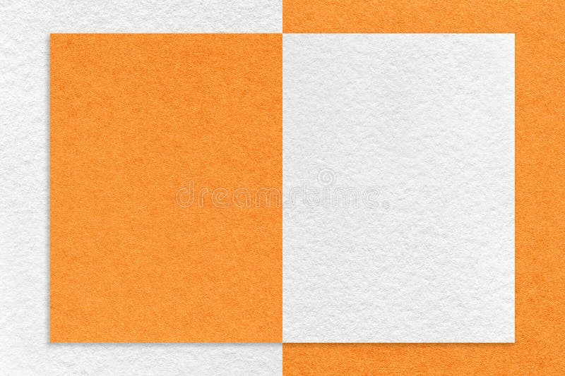 Texture of White and Orange Paper Background with Geometric Shape and ...