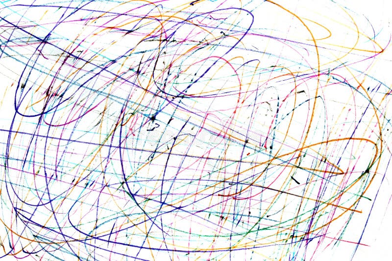 The Texture on White Paper are Drawn with a Marker Bright Multicolored ...