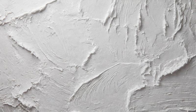Texture of White Plaster on a Concrete Wall Handmade. Construction ...