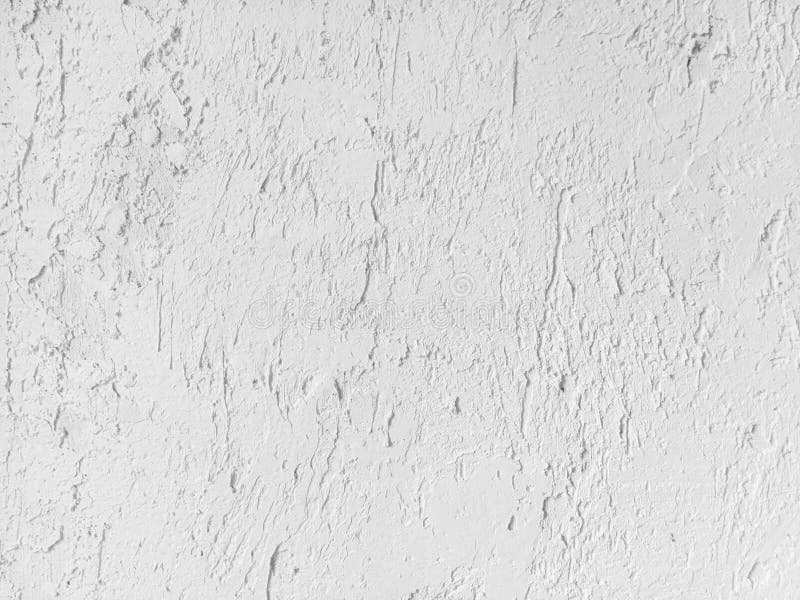 White Plaster on a Concrete Wall Handmade. Construction, Interior ...