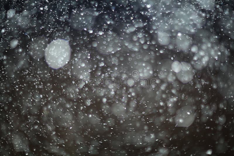 Texture of White Rain Drops on a Black Background Stock Image - Image ...