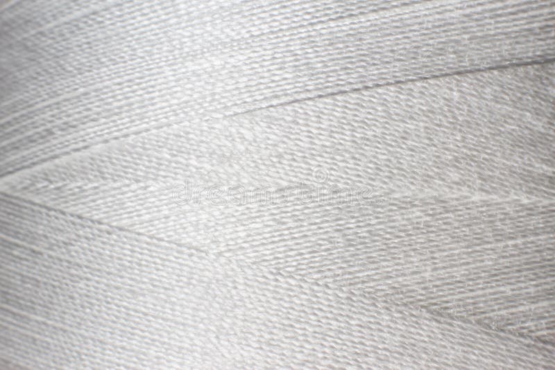 Texture of White Thread in Spool Stock Photo - Image of hobby ...