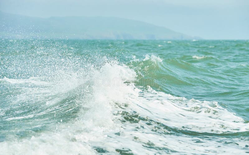Texture of White Wave in the Ocean. Stock Image - Image of copy ...