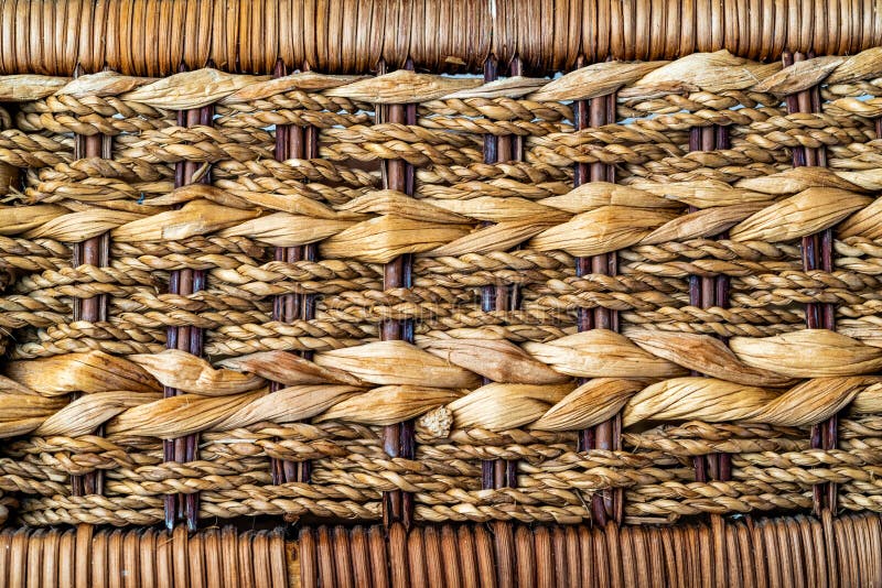 Texture of a Wicker Basket Close-up Stock Photo - Image of wood ...