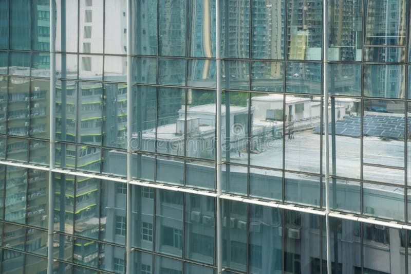 Texture from the Windows of Modern Skyscraper and Reflections of Other ...