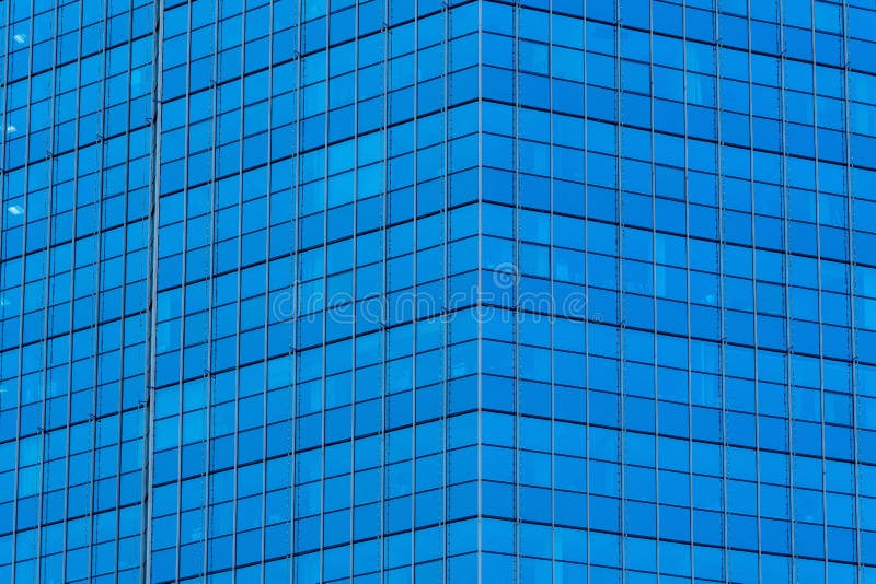 The Texture of the Windows of the Office Building Blue Close-up Stock ...