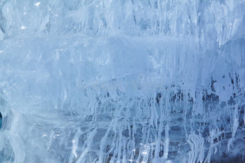 Texture of Winter Ice on a Stone Cliff. Blue Natural Ice Background ...