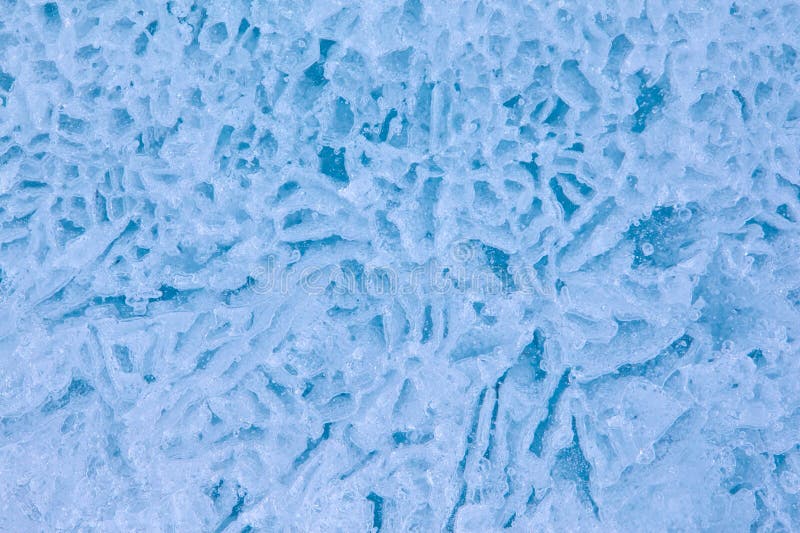 Texture of Winter Ice Surface. Blue Natural Ice Background Stock Photo ...