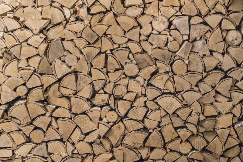 Split Red Oak Logs in a Firewood Pile Stock Photo - Image of winter ...