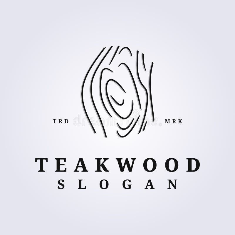Texture of Wood from Teak Wood Logo Vector Illustration Design Stock ...