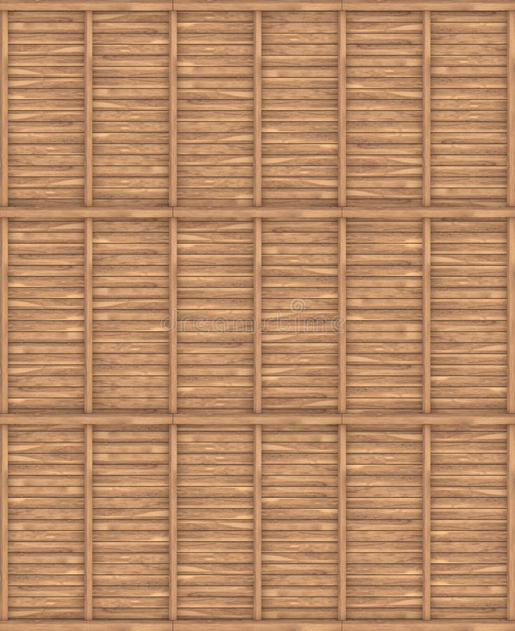 The Texture of the Wooden Ceiling with Beams. Top View. 3D ...