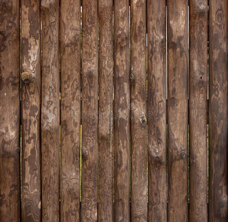 Texture of a Wooden Log Fence. Stock Photo - Image of logs, background ...