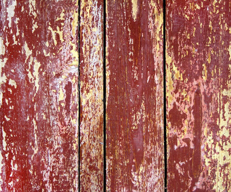The Texture of the Wooden Surface with Old Red Paint. Stock Photo ...