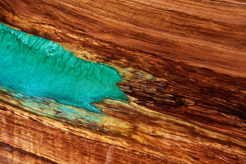 Texture of a Wooden Table with Epoxy Resin. Stock Photo - Image of view ...