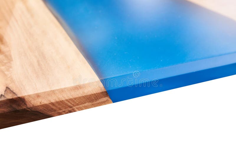 Texture of a Wooden Table with Epoxy Resin Isolated on White Stock ...
