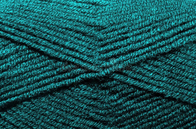The Texture of the Wool Blend Yarn is Dark Turquoise Stock Photo ...