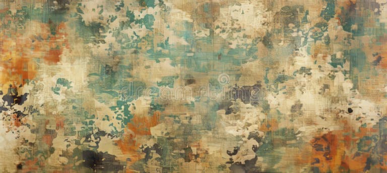 Texture of Worn Camo in Military Style, Rustic and Aged Background for ...