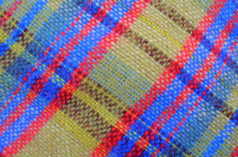 Texture of Woven Picnic Blanket Stock Photo - Image of check, closeup ...