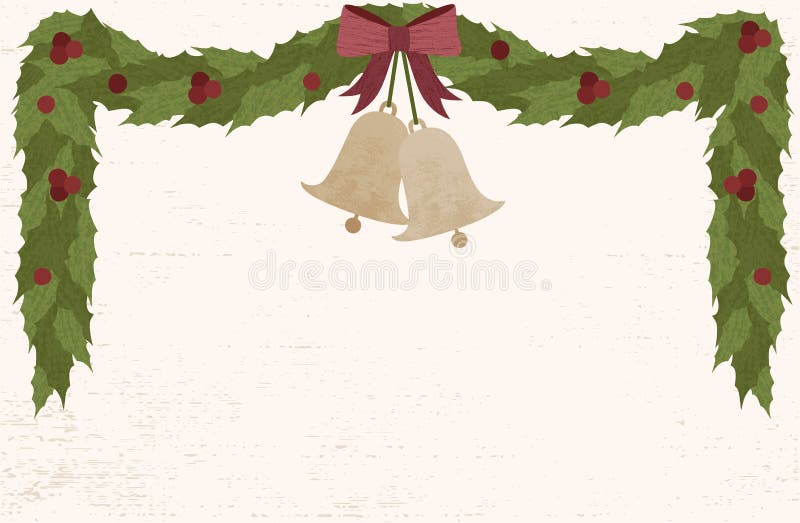 Texture Garland and Bells stock vector. Illustration of copyspace ...