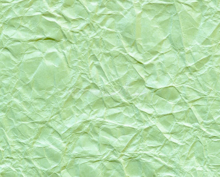 Texture of Wrinkled Green Paper for Background Stock Image - Image of ...