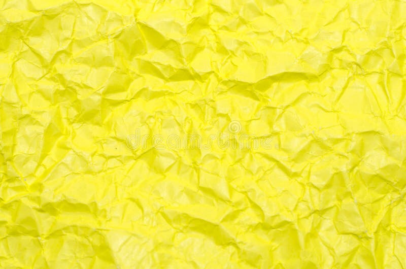 Texture of Wrinkled Yellow Paper Stock Photo - Image of clipping ...