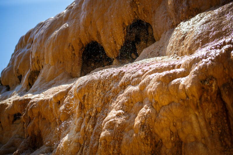 Texture Yellow and Beige Wet Uneven Bumpy Stone Glitters in the Sun ...