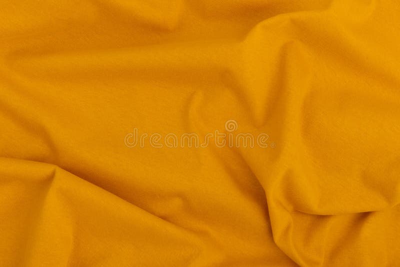 Texture of Yellow Cotton Fabric with Folds Stock Photo - Image of ...