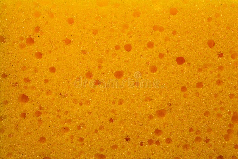 Yellow Foam Rubber Texture, Synthetic Sponge with Pores, Close-up ...