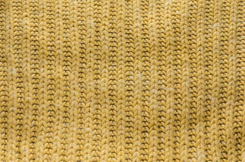 Texture of Yellow Knitted Textile Stock Image - Image of pullover ...