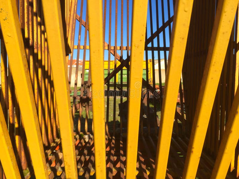 Texture of Yellow Metallic Bars Stock Image - Image of corrosion, heavy ...