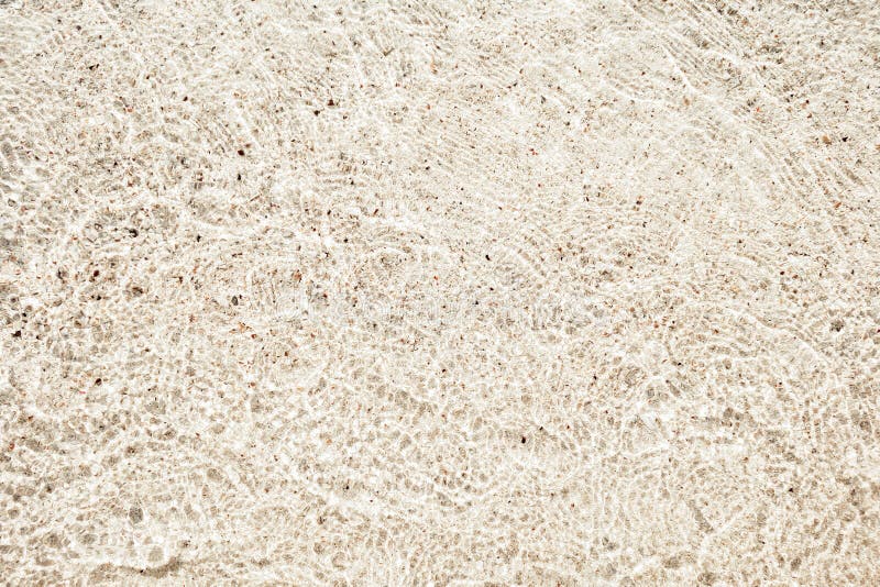 Texture of Yellow Sand, Pebbles and Clear Water. Beautiful Beach ...