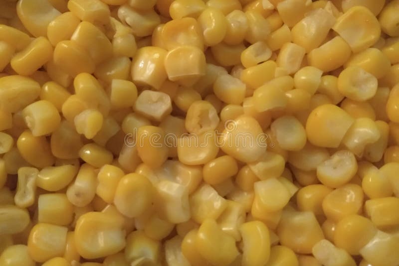Texture of Yellow Boiled Corn Kernels Stock Photo - Image of seeds ...