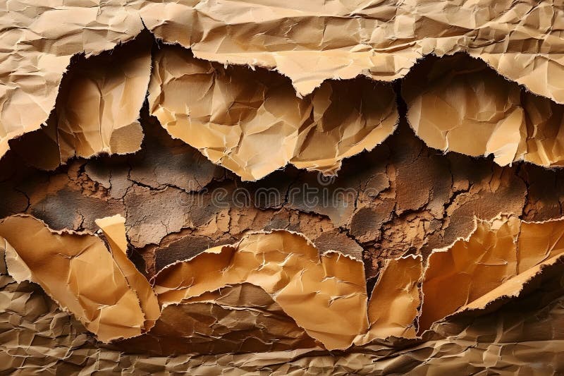 Textured Abstract Art with Torn and Cracked Paper Layers for Modern ...