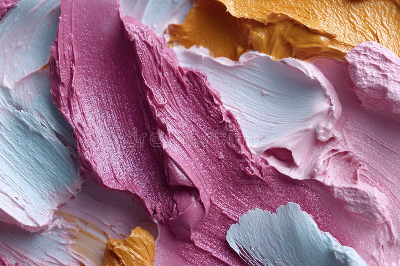 Textured Abstract Background Featuring Thick Strokes of Vibrant Pink ...