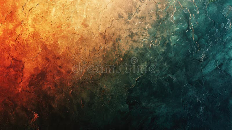 Textured Abstract Background with Gradient of Warm Orange and Cool Teal ...