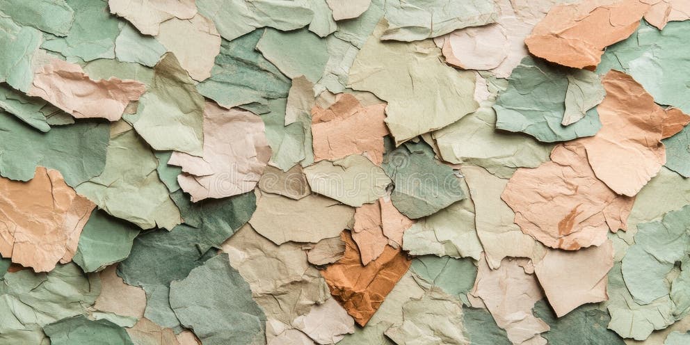 Textured Abstract Background with Multicolored Torn Paper Layers in ...