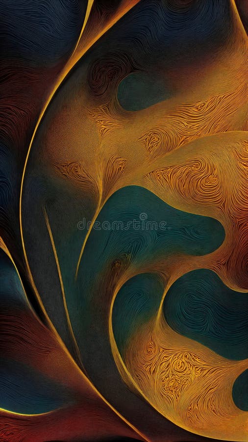 Textured Abstract Background, Red and Gold with Green Wave Colors Stock ...