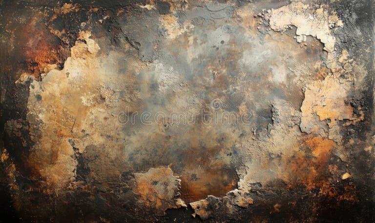 Textured Abstract Background with Rust and Peeling Paint in Earthy ...