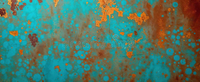 "Verdigris Reverie: the Art of Aged Copper and Teal" Stock Illustration ...