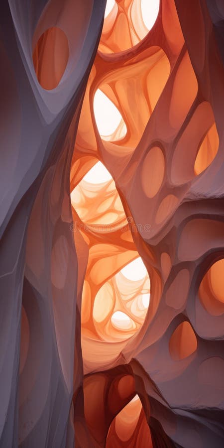 Captivating 3d Cave: Abstract Organic Forms and Dynamic Structures ...