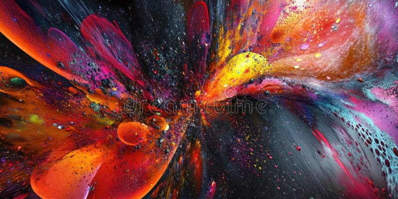 Textured Abstract Depths: Rich Colors and Dark Textures in an Organic ...