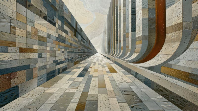 A Textured, Abstract Landscape with Layered Patterns Leading To a ...