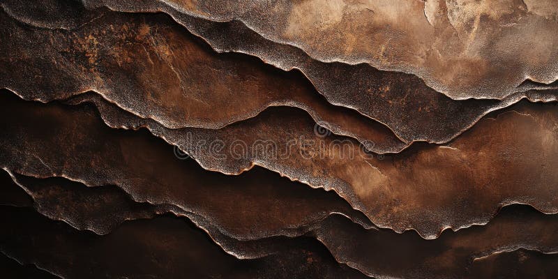 Textured Abstract Layers of Copper and Bronze with Natural Patterns ...
