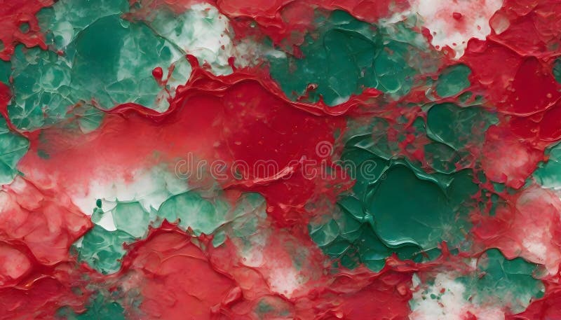 Textured Abstract Painting with Bold Red and Green Colors Blending ...