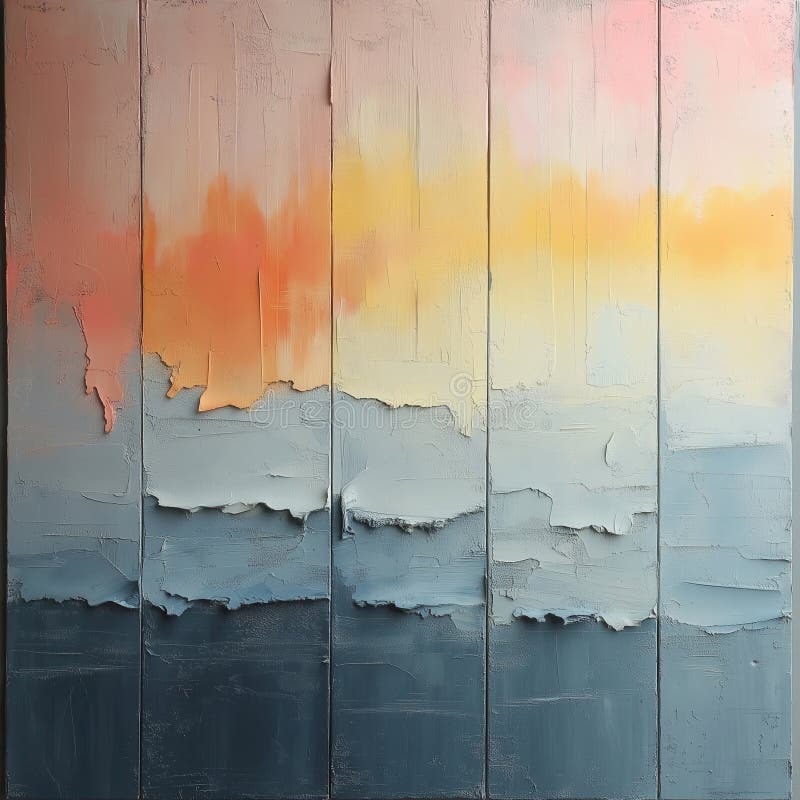 Textured Abstract Painting from Colored Rectangles. Stock Image - Image ...