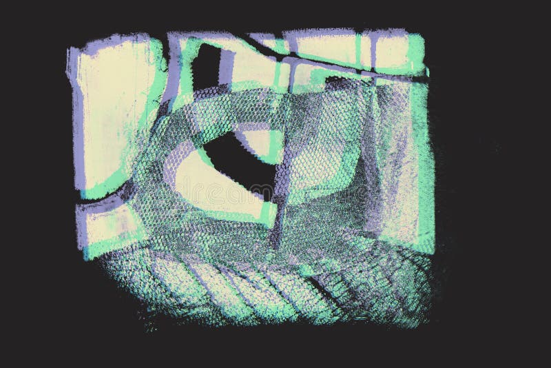 Textured Abstract Patch Isolated on Dark Background Stock Illustration ...