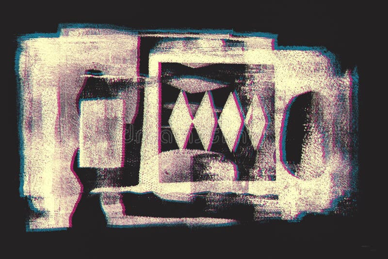 Textured Abstract Patch Isolated on Dark Background Stock Photo - Image ...