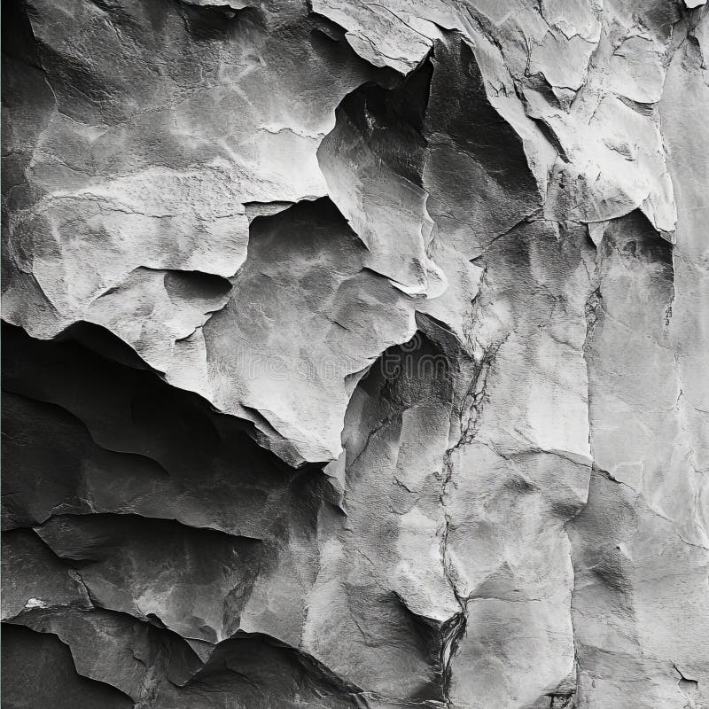 Textured Abstract Rock Surface in Monochrome Highlighting Natural ...